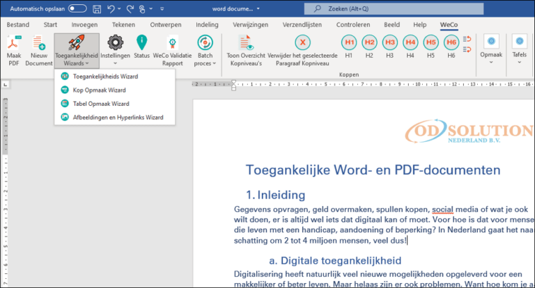 Toegankelijke Word en PDF documenten - Deel 1 - Od-Solutions